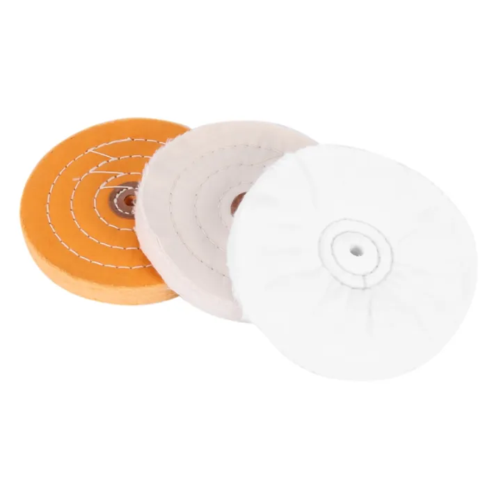 3-Piece 6-Inch Mirror Polishing Wheel Set with 1/2 Inch Aor Hole | Daraz.lk