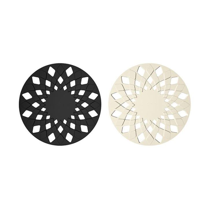 2 Piece Heat Insulation Mat Sand Pot Mat Silica Gel Hollow Anti ...