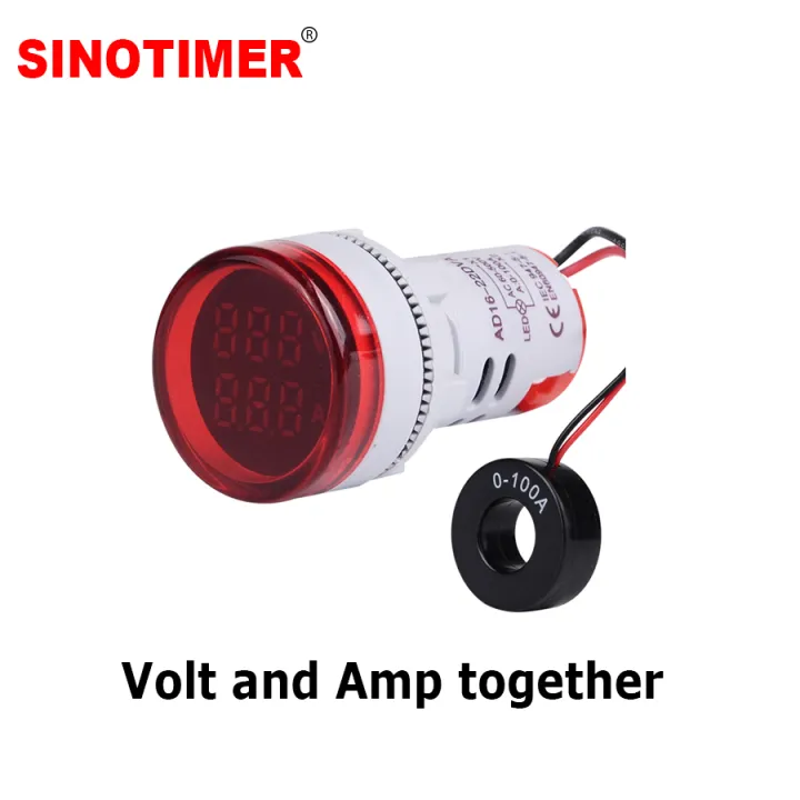 【Top-Rated Product】Dual LED Display Voltage Current Meter 22mm Hole ...