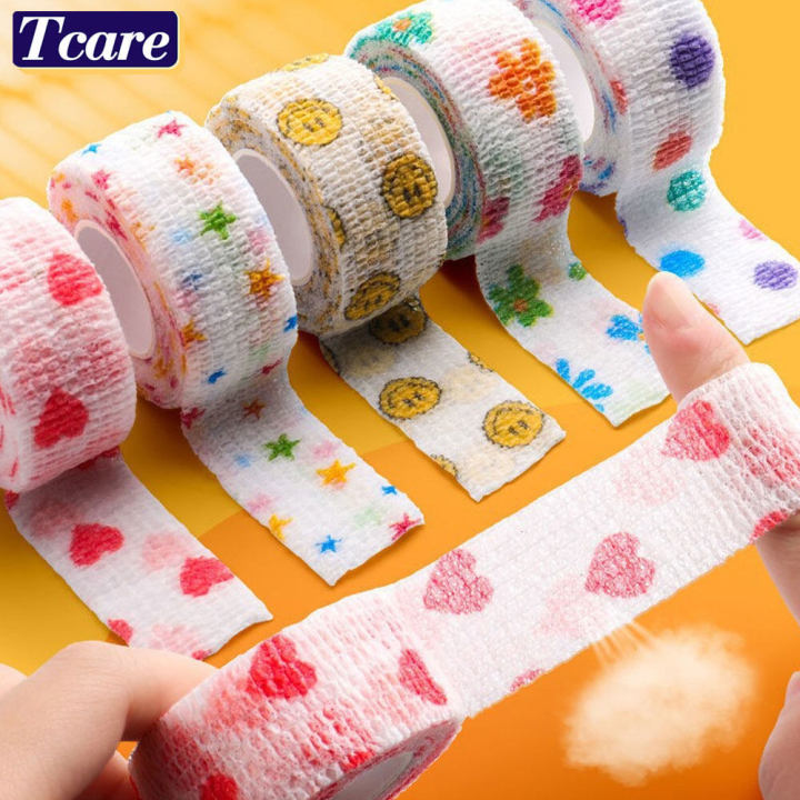 5Pcs/Set 2M/4M Colorful Elastic Self-Adhesive Bandage Finger Tape ...