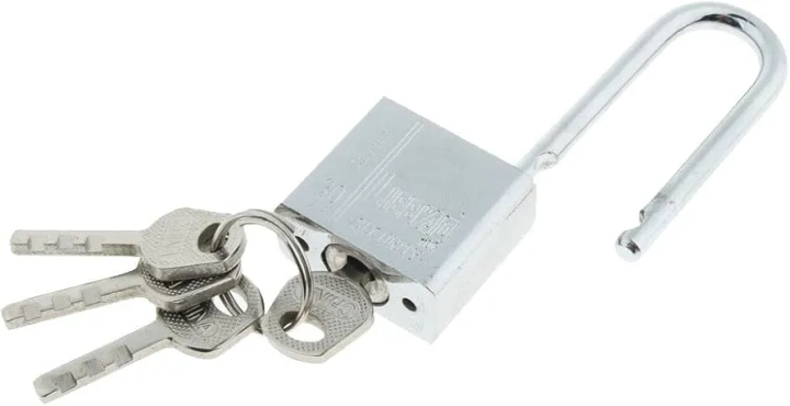 New Tecno Pad Lock Solid Aluminum 60mm Padlock with 3 Keys Extra Secure ...