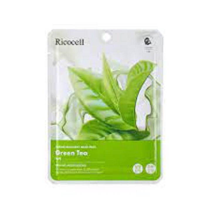 RICOCELL KOREAN FACIAL MASK SHEET 1PCS GREEN TEA | Daraz.lk
