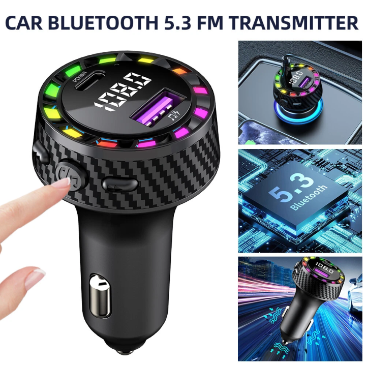 Dual Usb Colorful Light Car Charger Colorful Car Charger Pd30w Fast ...