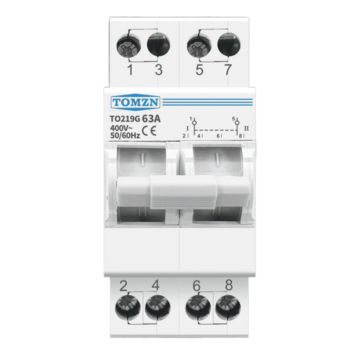 TOMZN 2P 63A MTS Dual Power Manual Transfer Isolating Switch Interlock ...