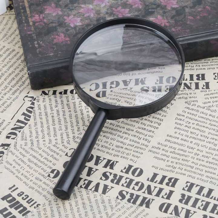 Magnifying Glass Large Size Diameter 75mm Handheld Magnifier Glass Zoom ...