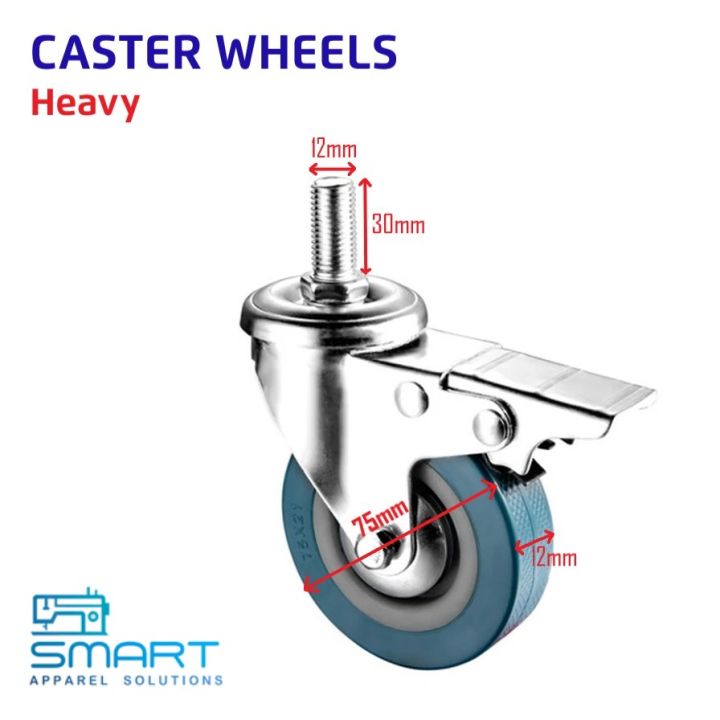 Sewing Machine wheel 75 x 21 / Hard Rubber Caster Wheels for sewing ...