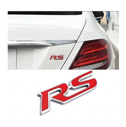 Premium Zinc Alloy RS Badge, 3D Premium Car Side Fender Rear Trunk ...