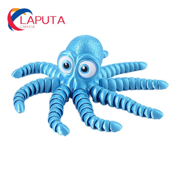 3d Printed Octopus Ornament Articulated Octopus Figurine with Movable ...