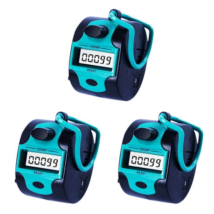 3X Counter Electronic Clicker Manual Digital Stitch Counter Finger Ring ...