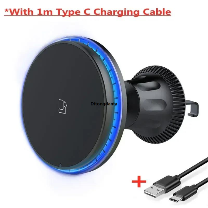 Phone Holder Stand 13 14 for iPh Car Wireless Charging 30W Magnetizer ...