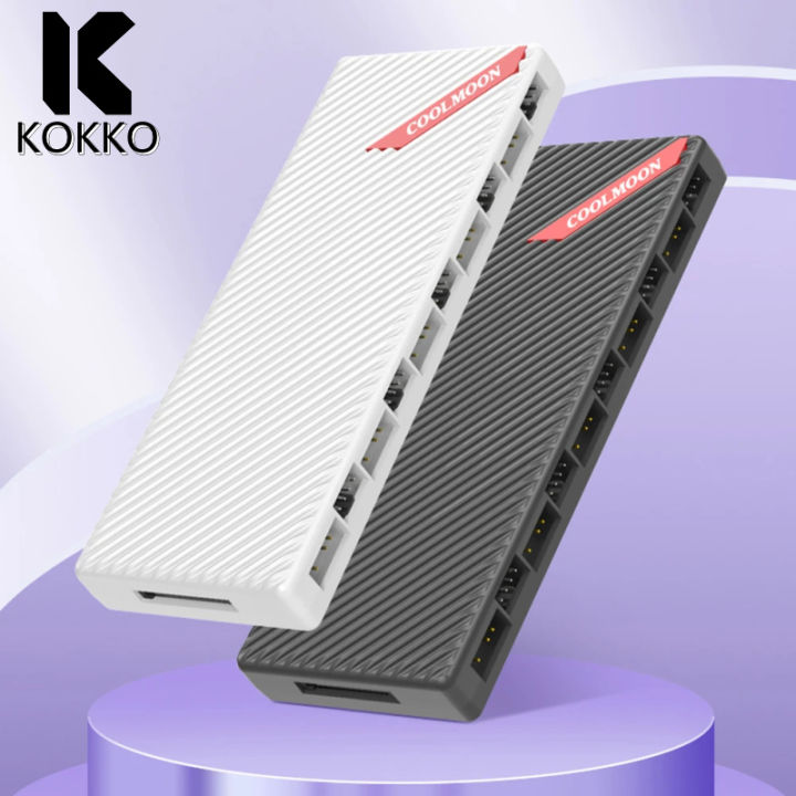 KOKKO PWM And ARGB Hub Splitter, 1 To 10 Addressable Adapter, SATA ...