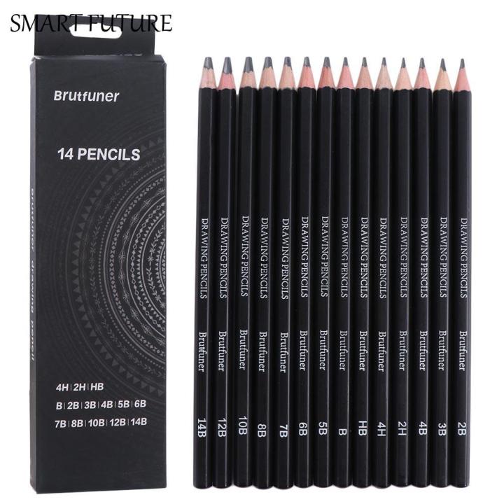 Smooth Writing Sketch Pencil Set 4B 5B 6B 7B 8B 10B 12B 14B Graphite ...