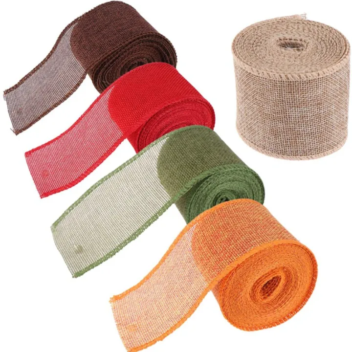 3m Roll Burlap Ribbon Eco-Friendly Jute 6cm Jute Fabric Natural ...