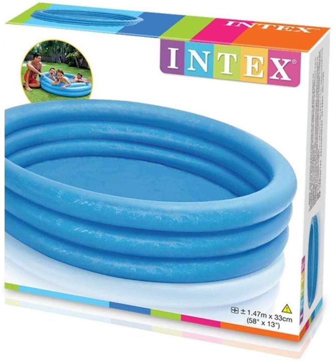 Intex Crystal Blue Inflatable Paddling Pool (1.47X33CM) 58" x 13 ...