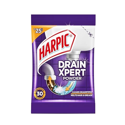 Harpic Drain Xpert Drain Cleaner Powder 50g | Effective sink cleaner ...