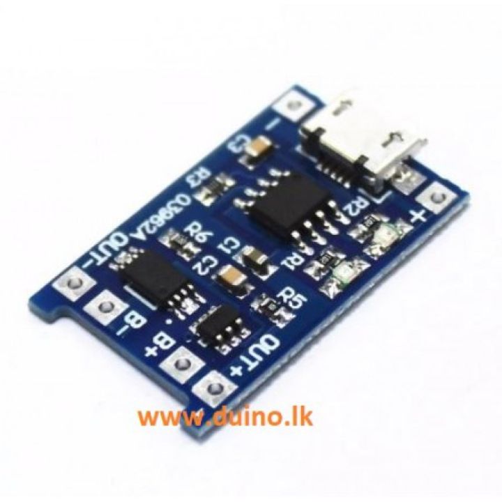 Lithium Battery Charger Module BMS Micro USB 5V 1A 18650 TP4056 | Daraz.lk
