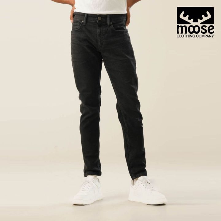 Moose Men’s Slim Fit Jeans – Black | Daraz.lk