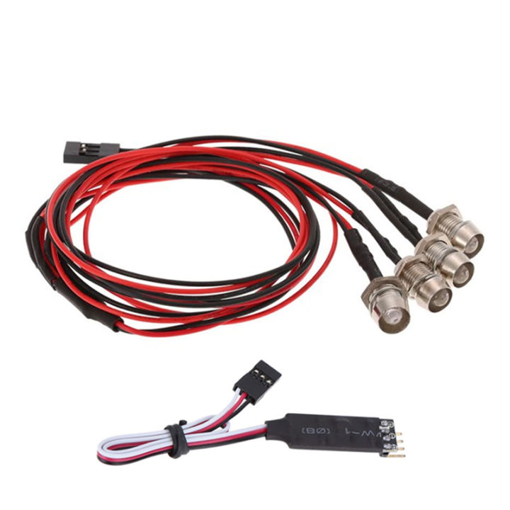 4 LED Light Kit 2 White 2 Red with 3CH Lamp Control Panel for RC Car ...