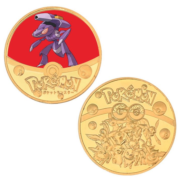 【ClassicNest】10 Styles Pokemon Pikachu Gold-Plated Coins Bulbasaur ...