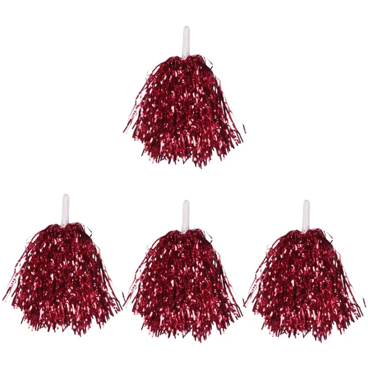 OYPFXMI 24Pcs Cheerleading Pom Poms Metallic Foil Cheer Pom Poms with ...