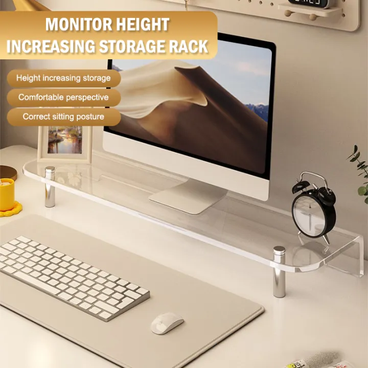 Acrylic Laptop Stand Desktop Computer Screen Monitor Desk Bracket ...