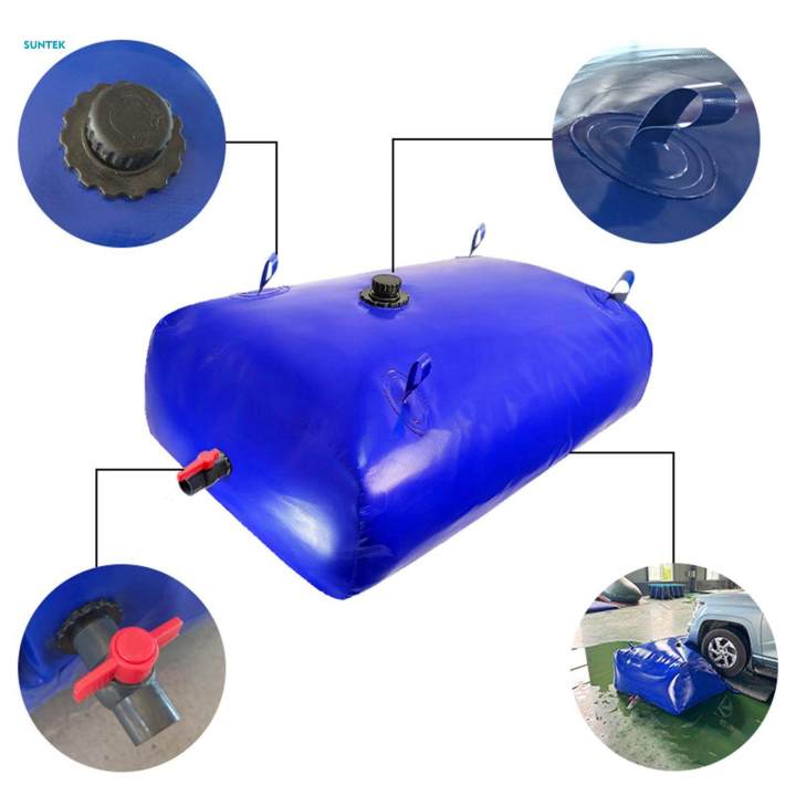 Water Bladder Tank with Faucet Collector Barrel Folding Water Bag for ...