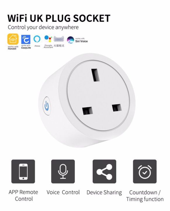 Smart Wifi Plug Wireless Socket Mini Wifi Outlet Timing Schedule ...