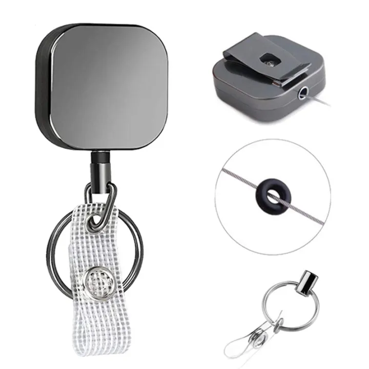 Office lanyard clip keychain name tag holder keyring ID card key ring ...