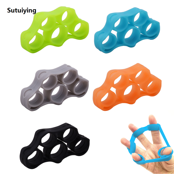 Sutuiying Fashion Silicone Finger Strength Grip Band Elastic Five ...