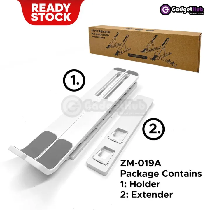 Laptop Stand P2 ABS / ZM-019A / ZM-020 Plastic Silicone Anti Mat Foldable Portable Adjustable ...