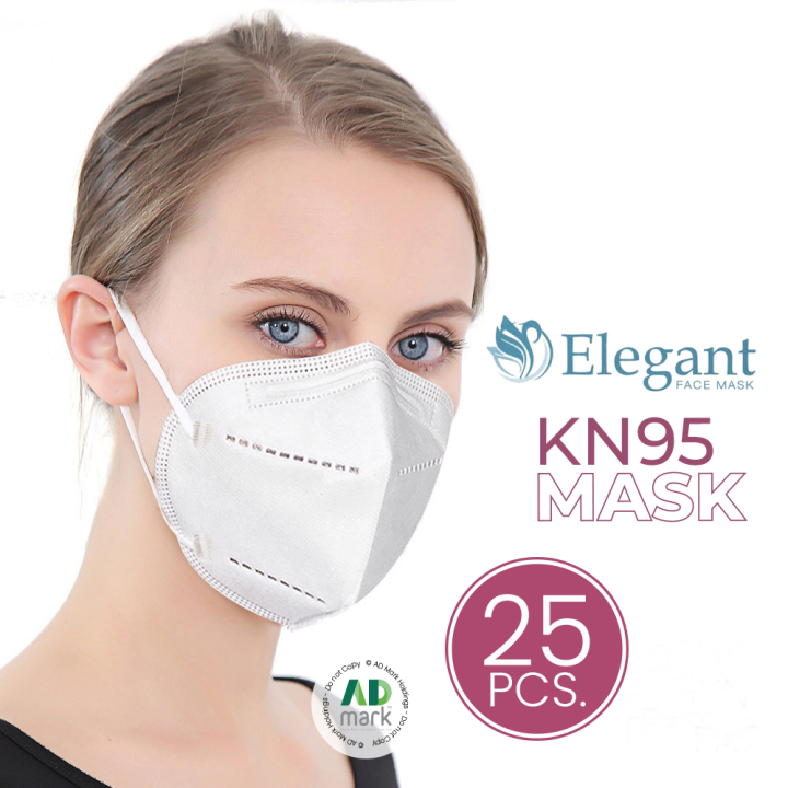 25pcs Elegant® KN95 Face Mask (White) NMRA | Daraz.lk