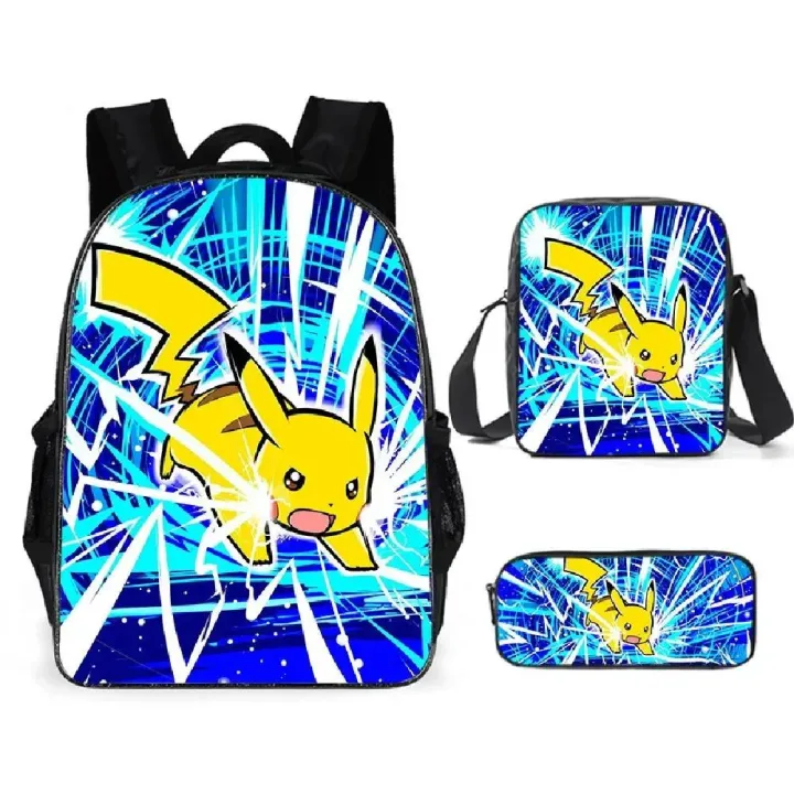 MINISO Pokémon SchoolBag Pikachu Backpack Polyester Burden-reducing ...