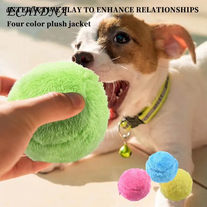 Pet Toy Ball Interactive Dog Active Rolling Plush Electric Cat Chasing ...