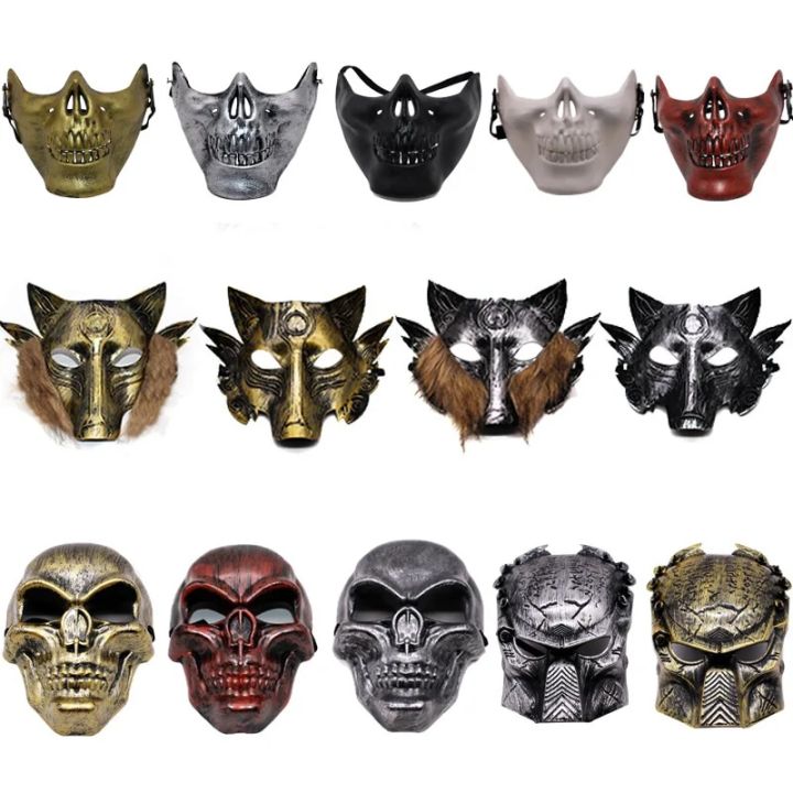 Skull Face Predator Jagged Warrior Mask Movie Theme Halloween Horror ...
