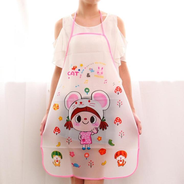 Lovely Cartoon Apron Sleeveless Waterproof Anti-oil Aprons Kitchen ...