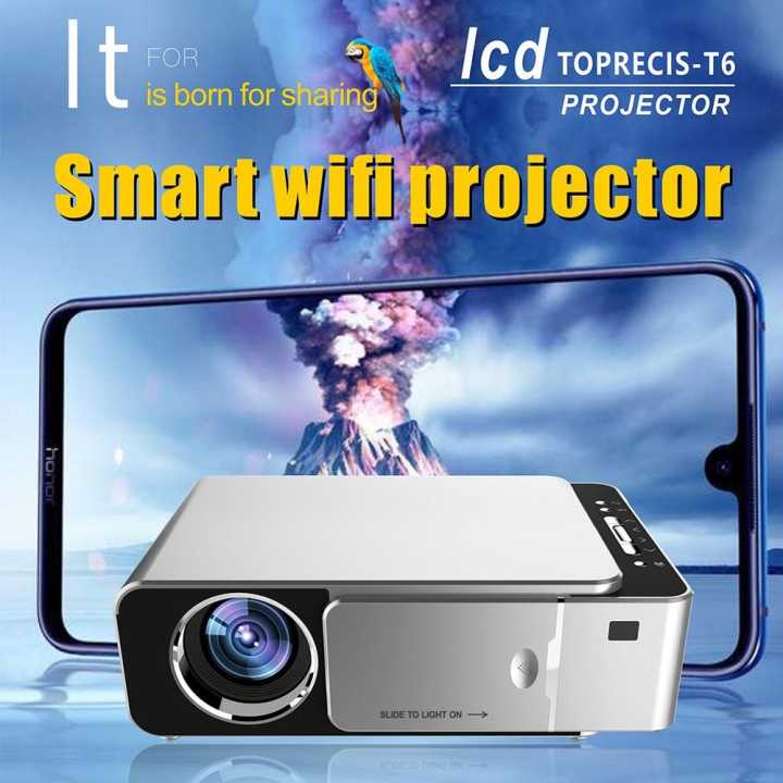 1080P HD T6 WiFi Projector 3500 Lumens Home Theater Gaming Projector ...