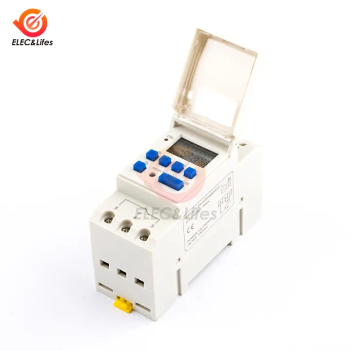 Electronic Weekly 7 Days Programmable Digital Time Relay Timer Switch ...