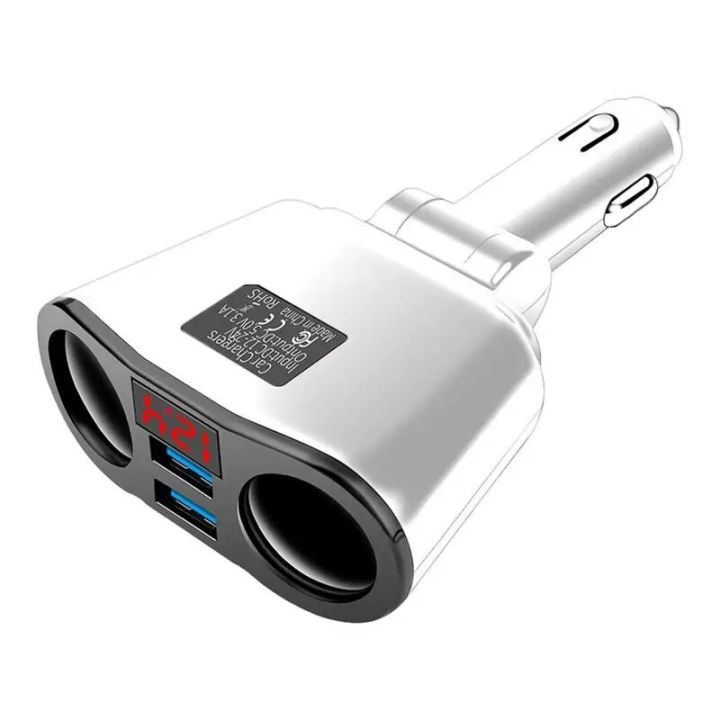USB Car Charger Fast Charge | Car Charging Head with LCD Display ...