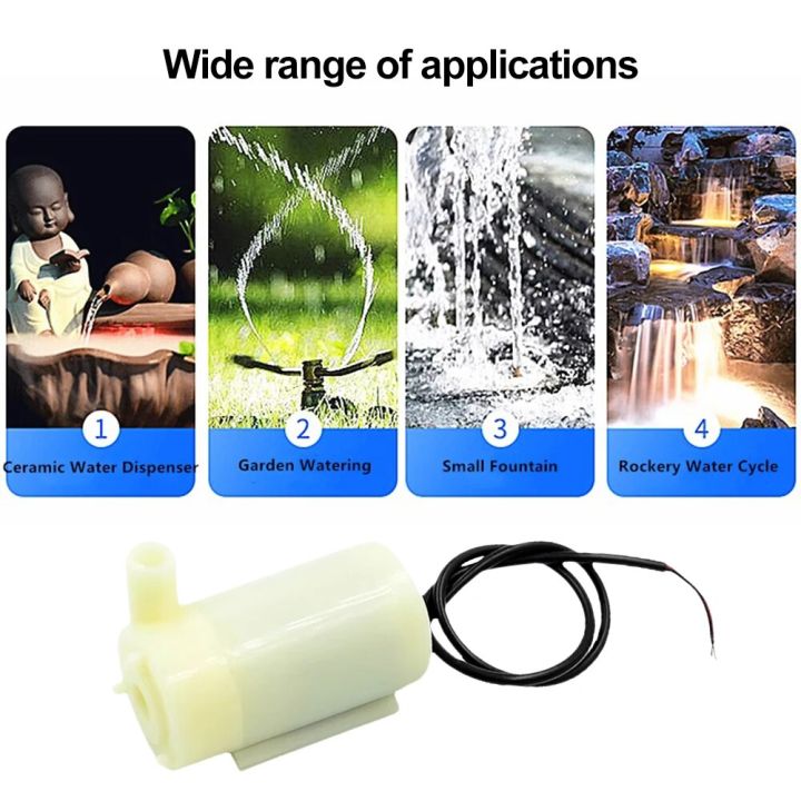 DC 3V 5V Micro Submersible Motor Pump with Flexible Tubing Portable ...