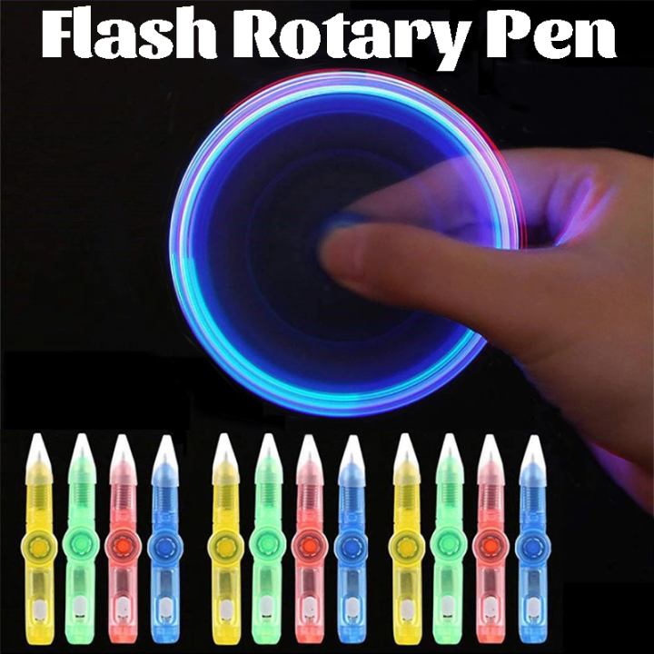 1/3 Pcs Spinning Pen Luminous Rotating Gel Pens Kids Puzzle Flash Pen ...