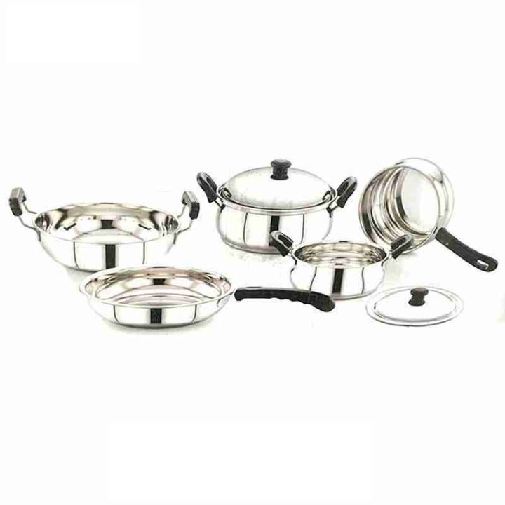 Ultima 7 PCs Silver Cookware Set | Daraz.lk