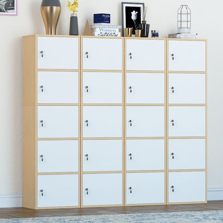 Simple Bookcase Bookshelf with Door Locker with Lock Floor Simple ...