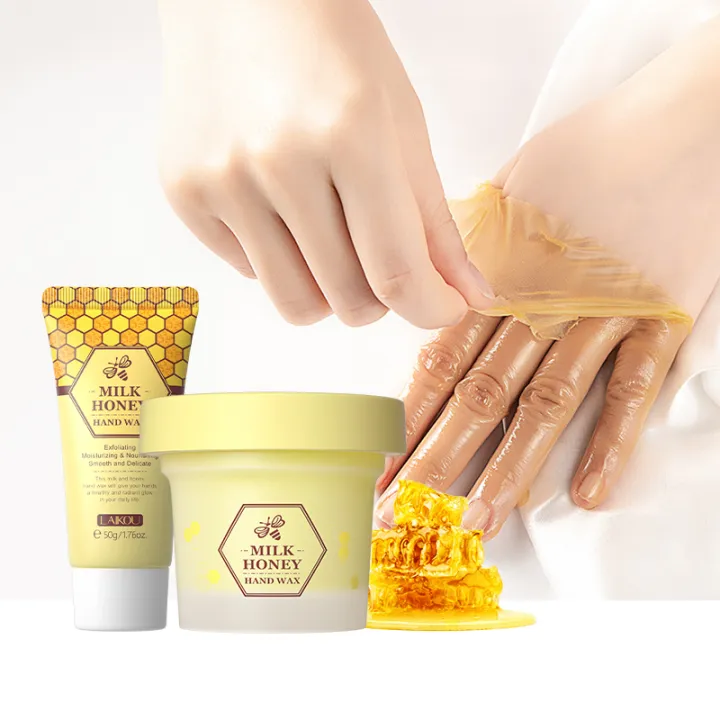 LAIKOU Milk Honey Hand Mask Nourishing Moisturizing Skin Slough Off ...