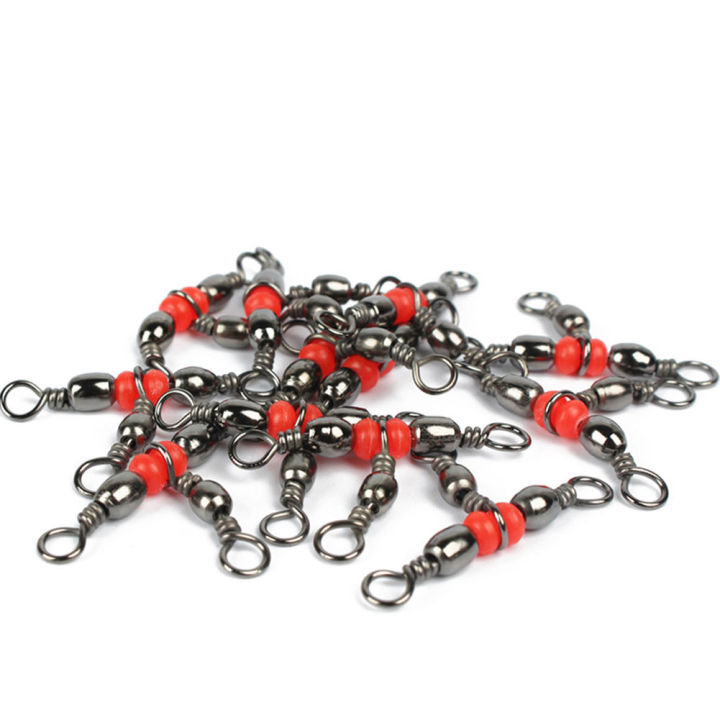 bellylady 10 Pcs/box 3 Way Rolling Swivels Connector Solid Ring riple ...