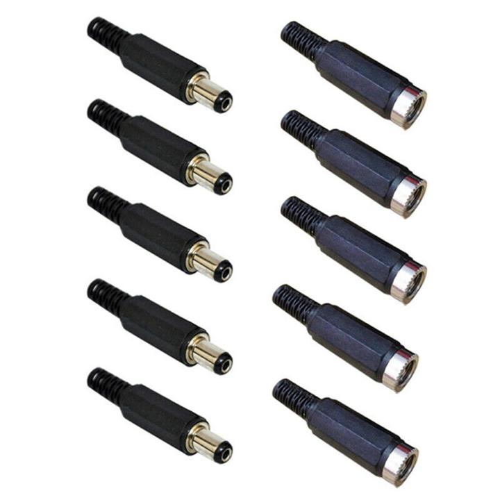 5 Pair (10pcs) 2.1x5.5mm Male Female DC Power Plug Socket Jack ...