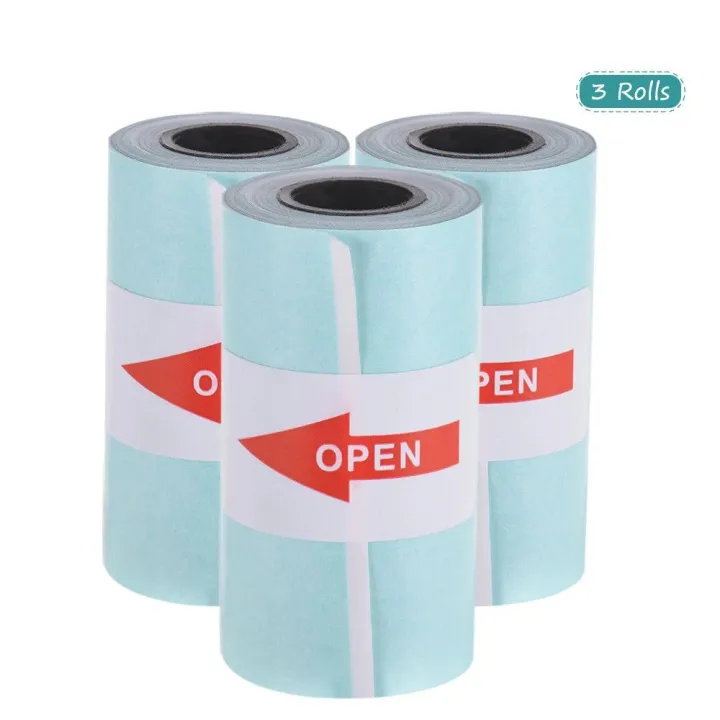 3 Rolls Blank Label Receipt Papers 57*30mm Mini Printer Paperang ...