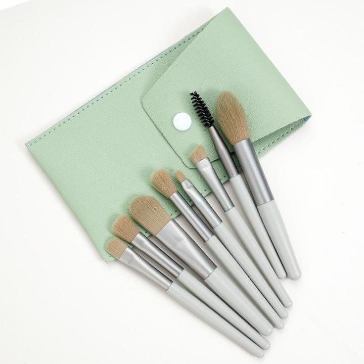 Set of 8 Pieces Small Makeup Brushes Cosmetics Professional Face Powder ...