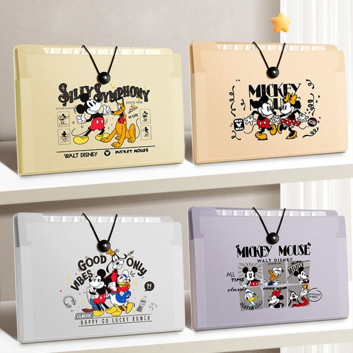 Cartoon 8/12 Pockets A4 File Folder Bag Multi-layer Classified ...