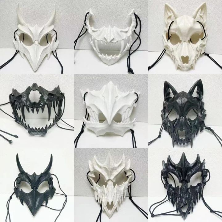 Skull Mask Bone Mask Dress-Up Costumes for Halloween Party Mask Helmet ...