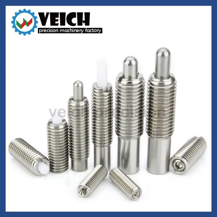 VCN515 Threaded Spring loaded Nose Plungers Stainless Steel/ POM Pins ...